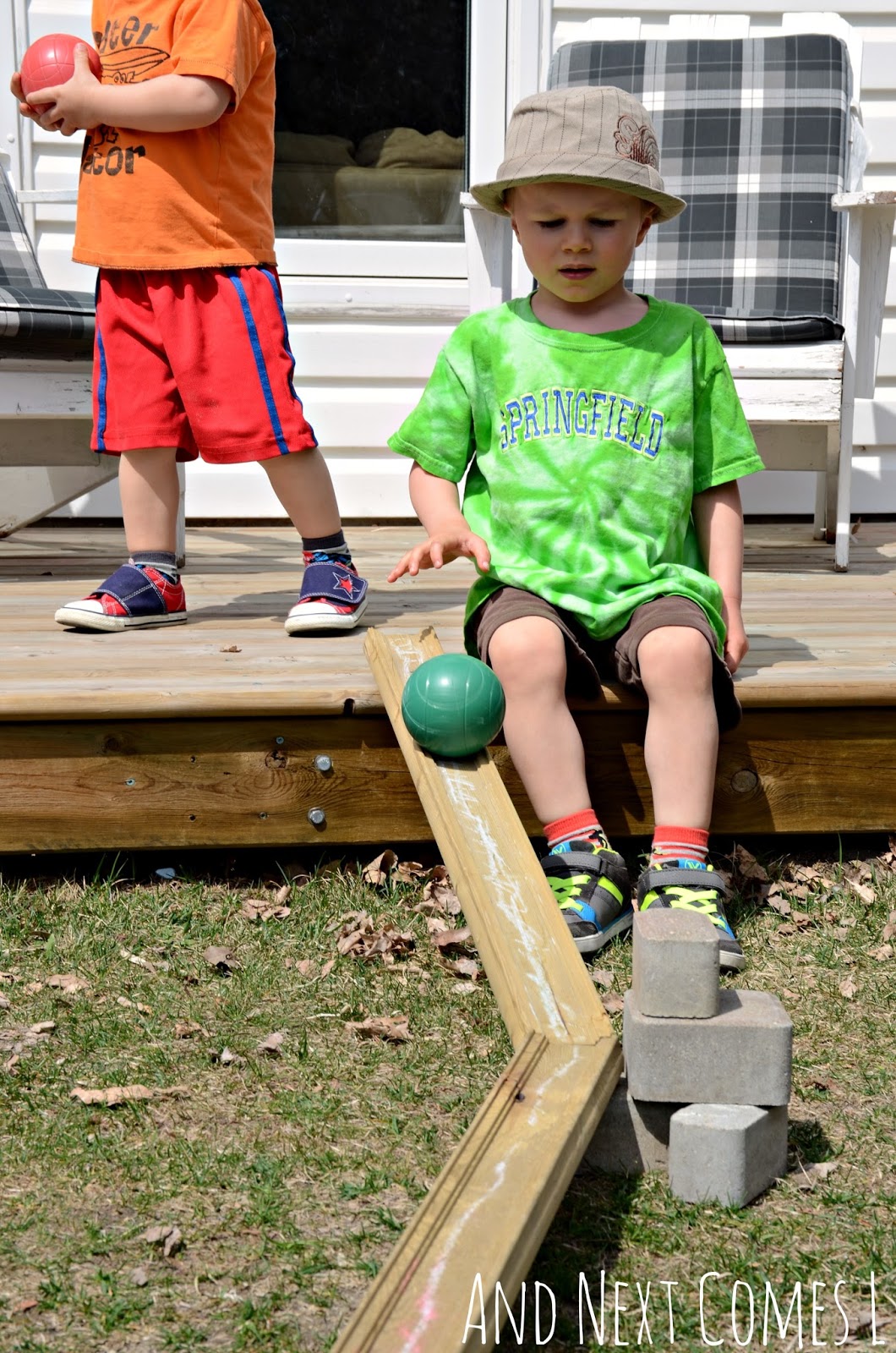 DIY Ball Run for Kids: Building with Loose Parts in the Backyard | And ...