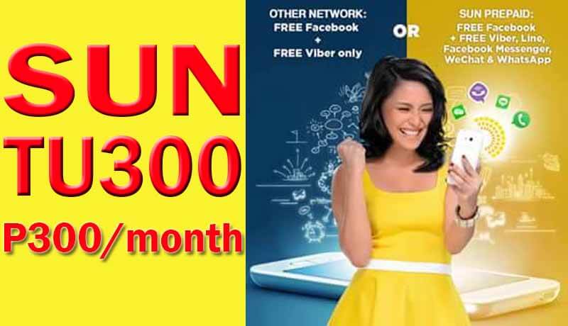Sun Cellular TU300 – 30 Days FREE Facebook, Unli Text with Call
