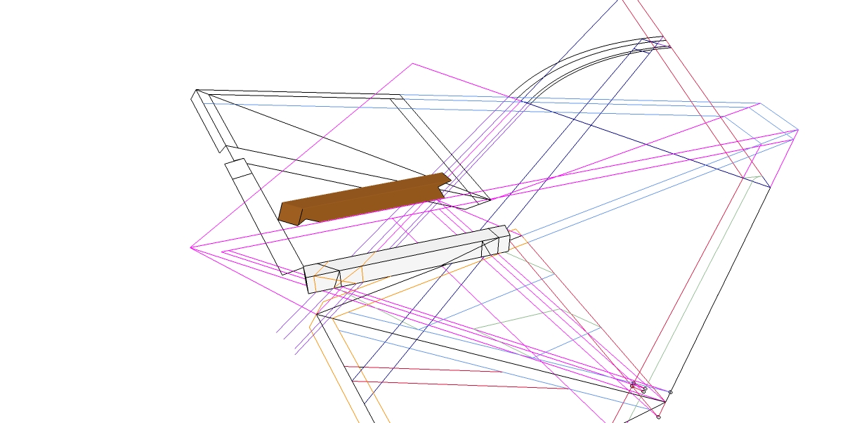 Roof Framing Geometry: The folding roof -- sloping ridge roof part 2