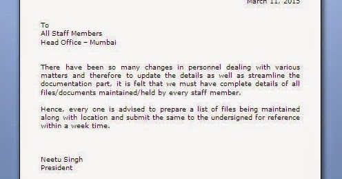 Office Circular for Employees