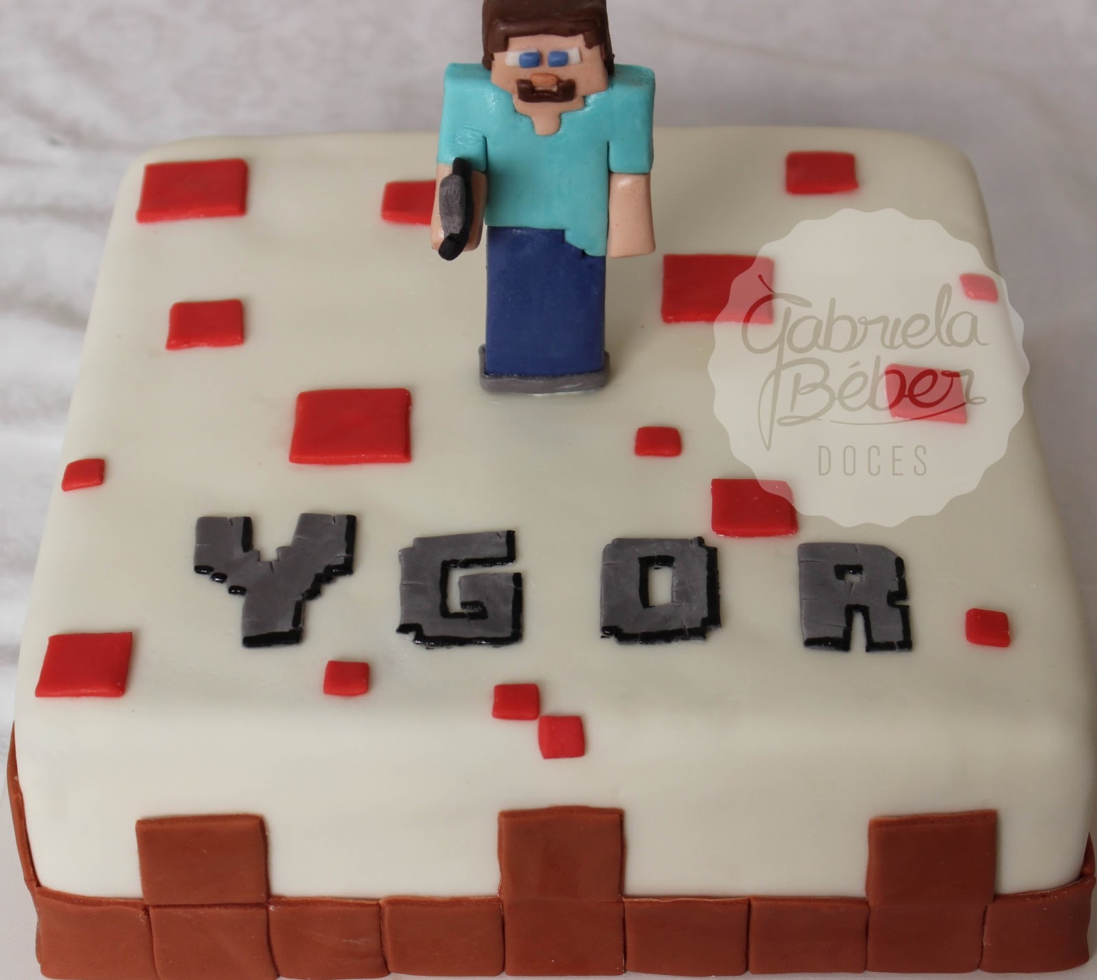 Gabriela Beber - Bolos e Doces Personalizados: Bolo Minecraft