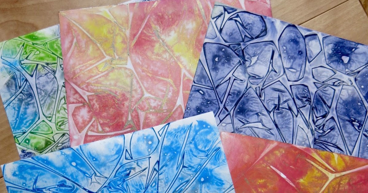 Keep in Touch Cards: Fun with the Cling Wrap Technique