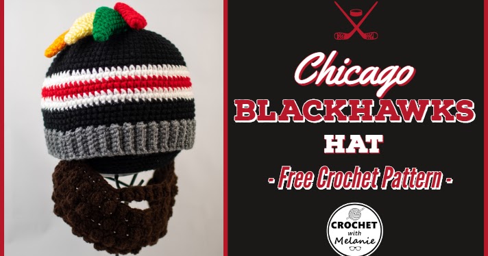 Chicago Blackhawks Hat - Free Crochet Pattern