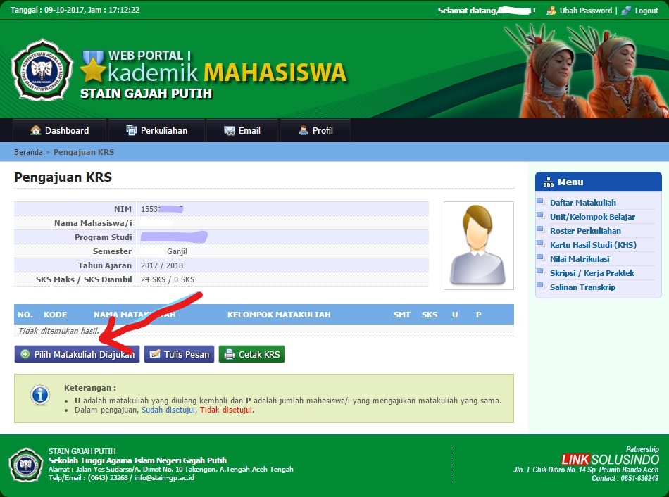 Cara Isi KRS Online Pada Aplikasi SIAKAD Mahasiswa - Bismi Rabb