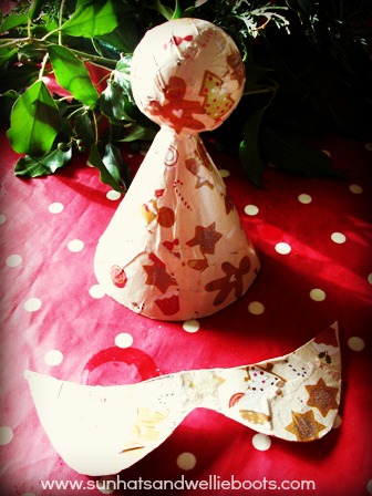 Sun Hats & Wellie Boots: Christmas Angel - made from just 2 recycled items