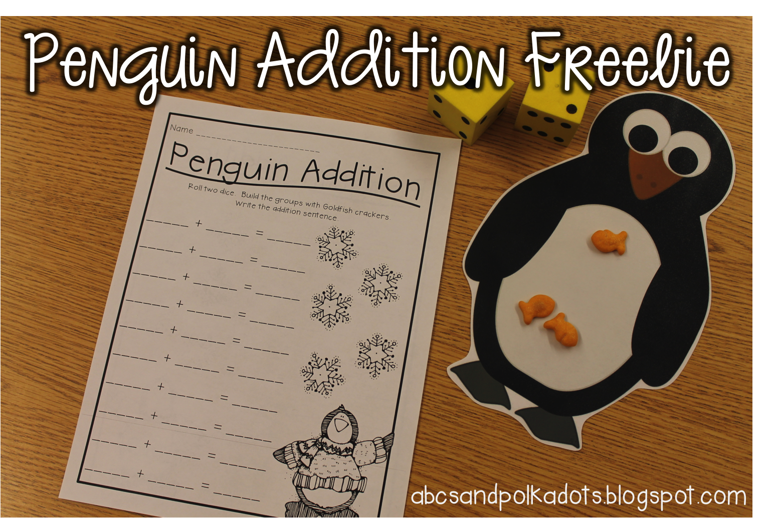 ABC's and Polka Dots: Penguin Addition {FREEBIE!}