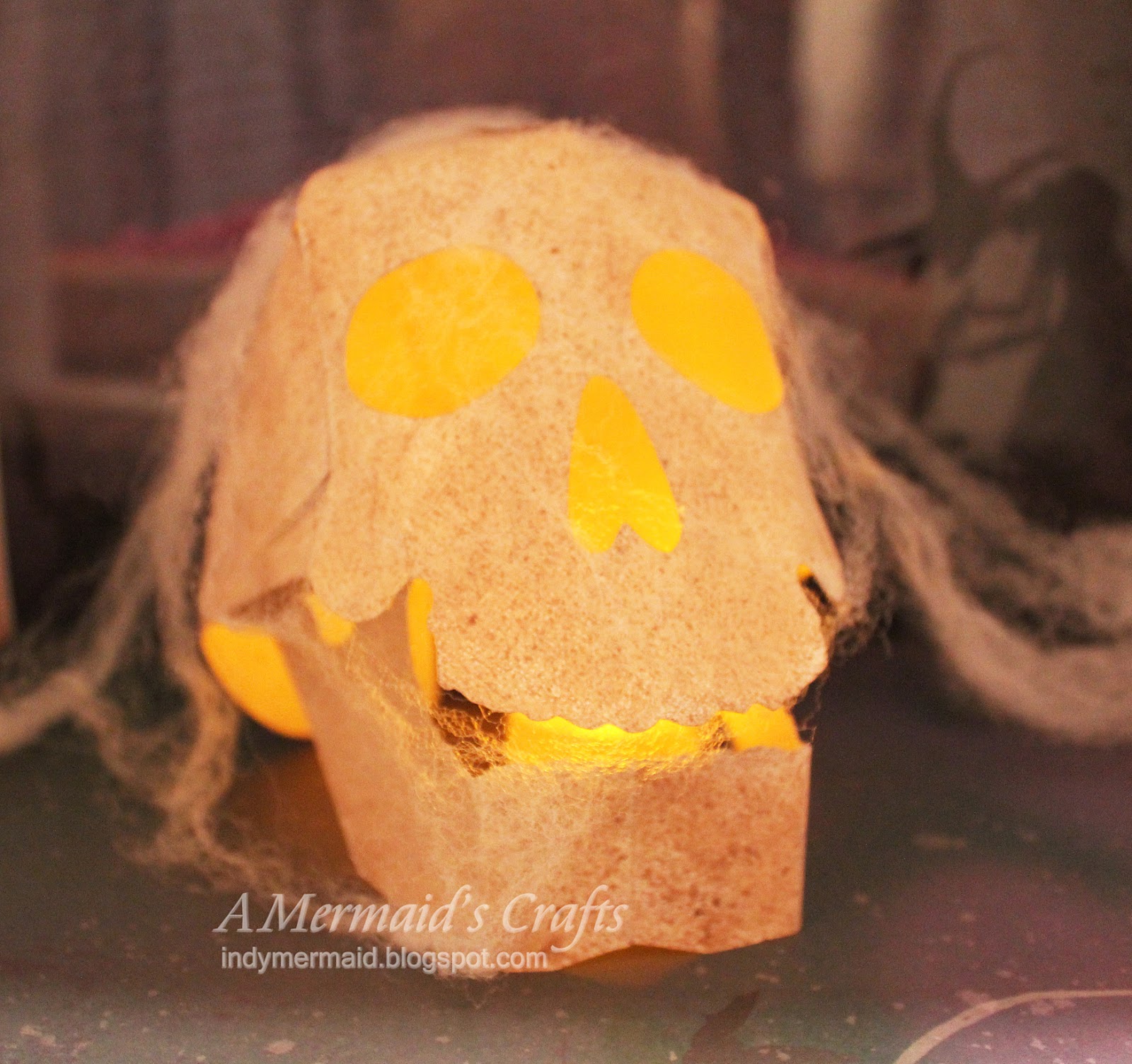 A Mermaids Crafts: Skull Halloween Decoration