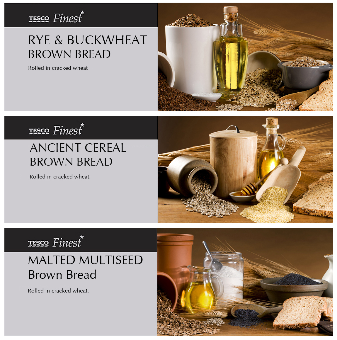 Eugene Langan Photography: Tesco Finest Whole Grain Bread Labels