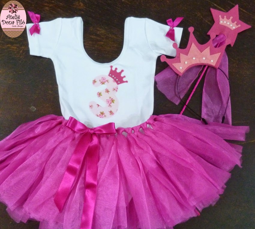 Dona Filó - Ateliê: Fantasia Fada Princesa Pink e Rosa