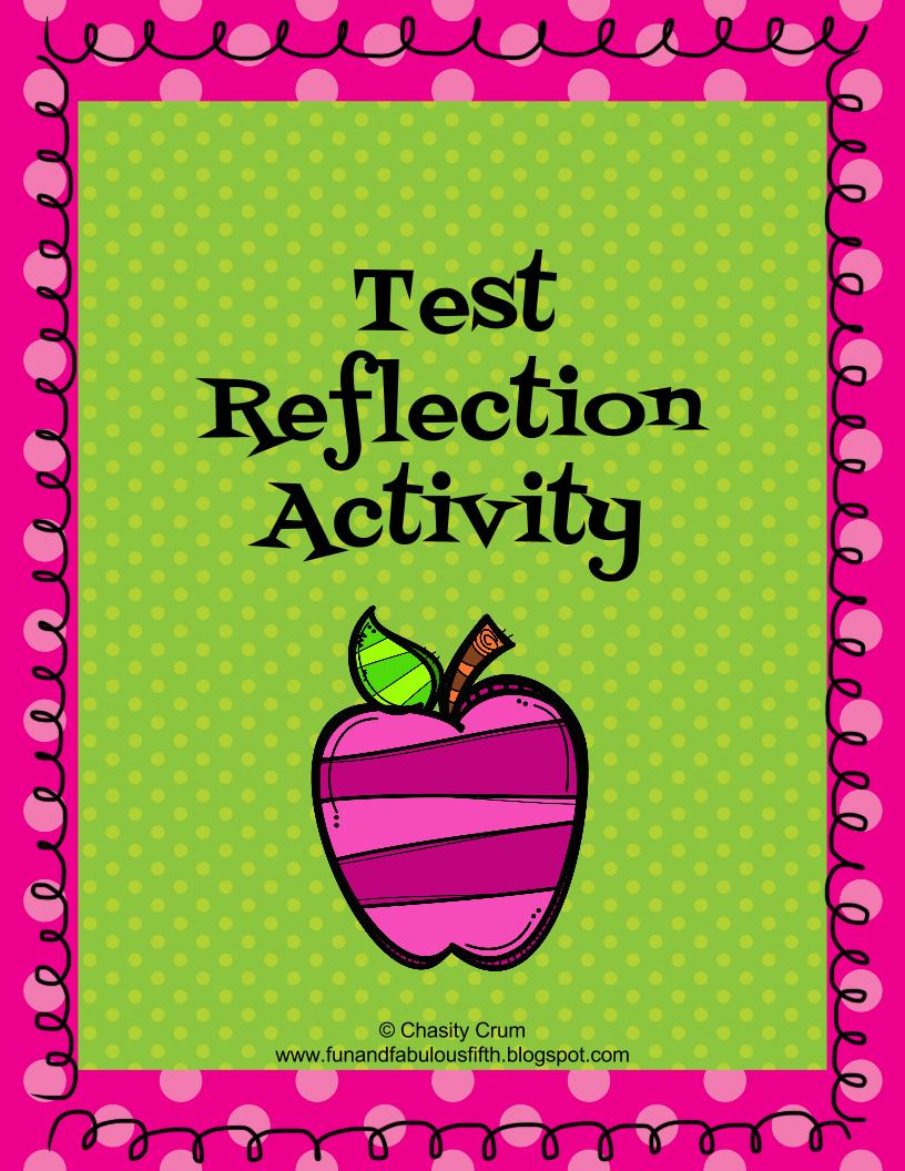 Fun and Fabulous in Fifth Grade: Test Reflection Freebie