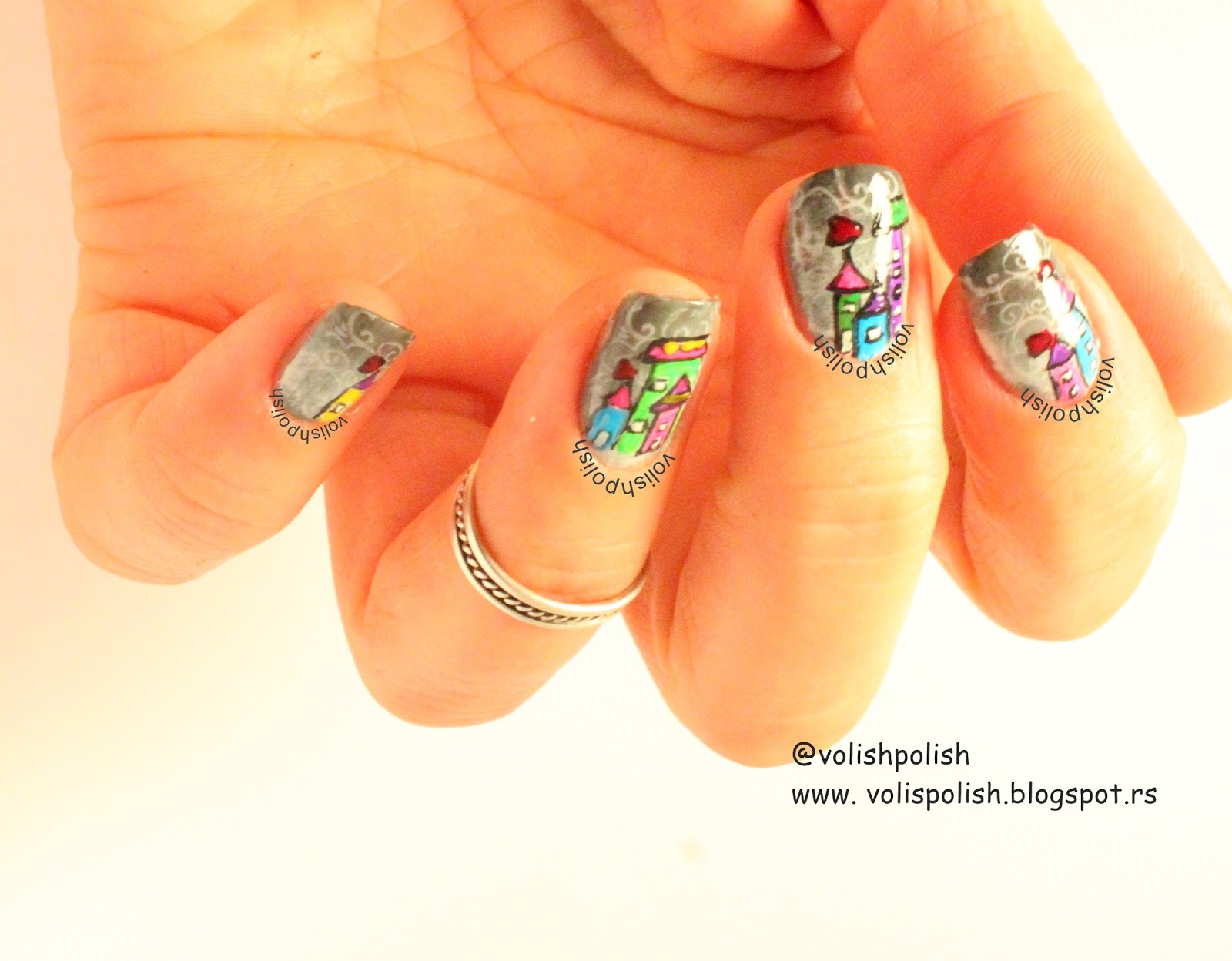 VOLISH POLISH: Kišni nokti / Nail art for rainy day