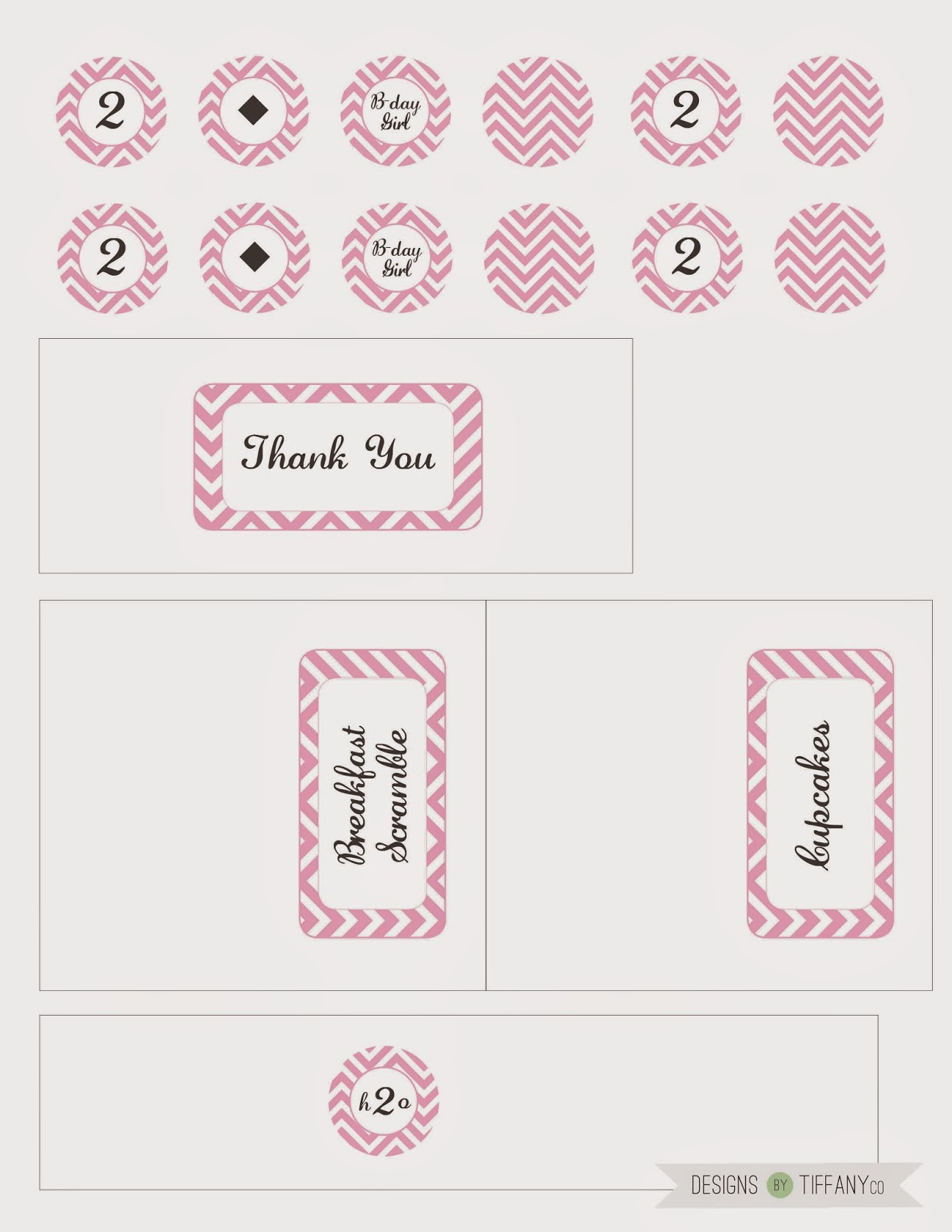 Adilyn's Birthday Party Package - Designs by TiffanyCo