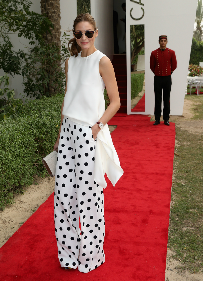 OLIVIA PALERMO: TOTAL WHITE + TOPOS - I love it!