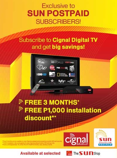 Boosts your TV viewing experience with Cignal and Sun Cellular partnership!