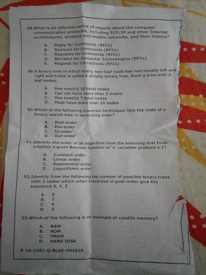 nts past paper - nts, ots, bts sample paper - fpsc, ppsc - General ...