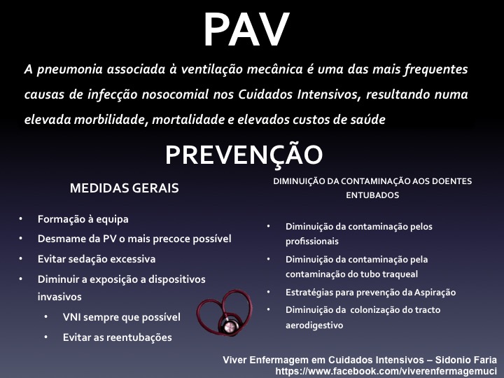 Viver Enfermagem em Cuidados Intensivos: PAV