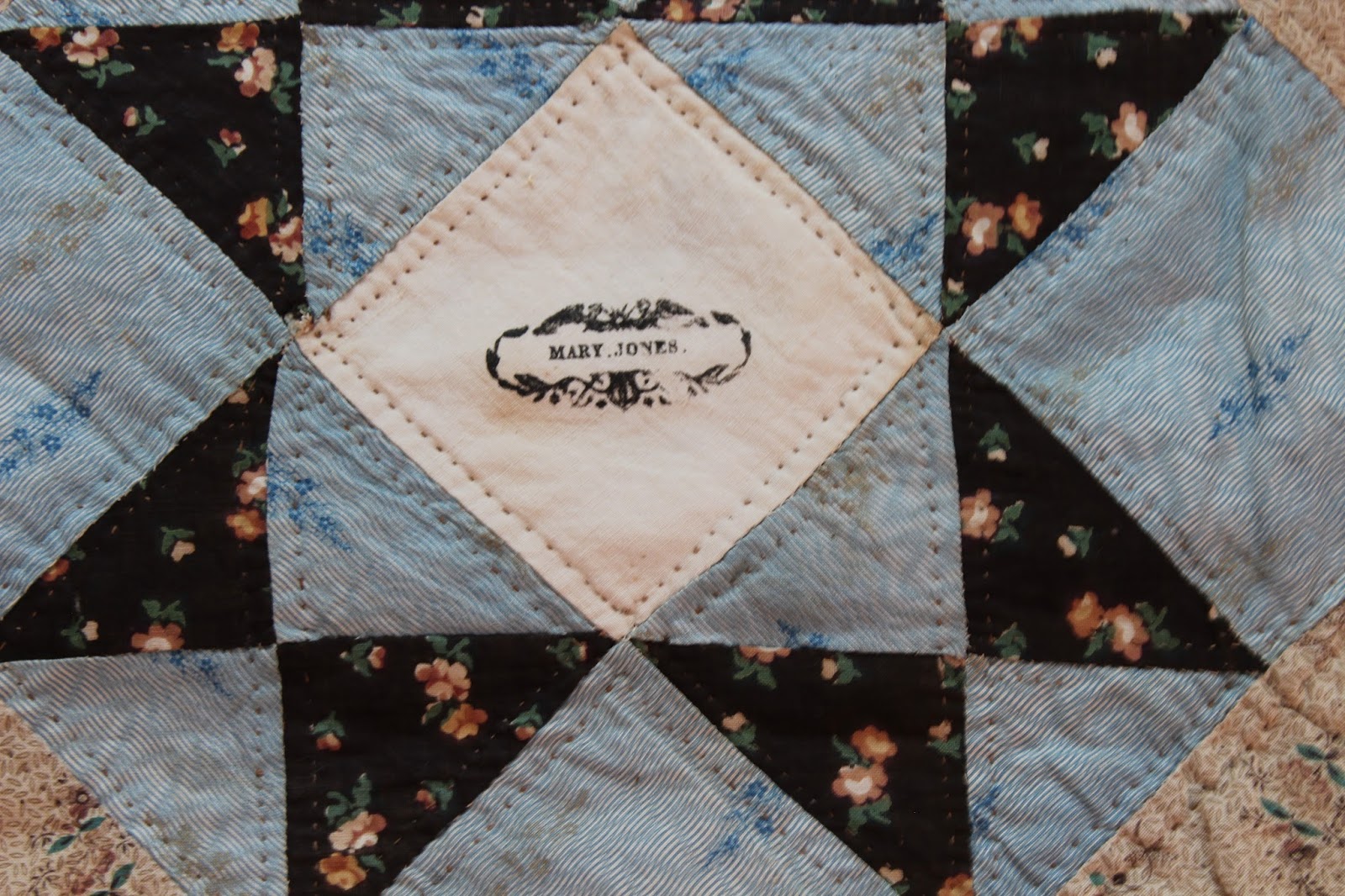 Textile Time Travels: 1843 Quaker Star Quilt - Antique Quilt Lessons