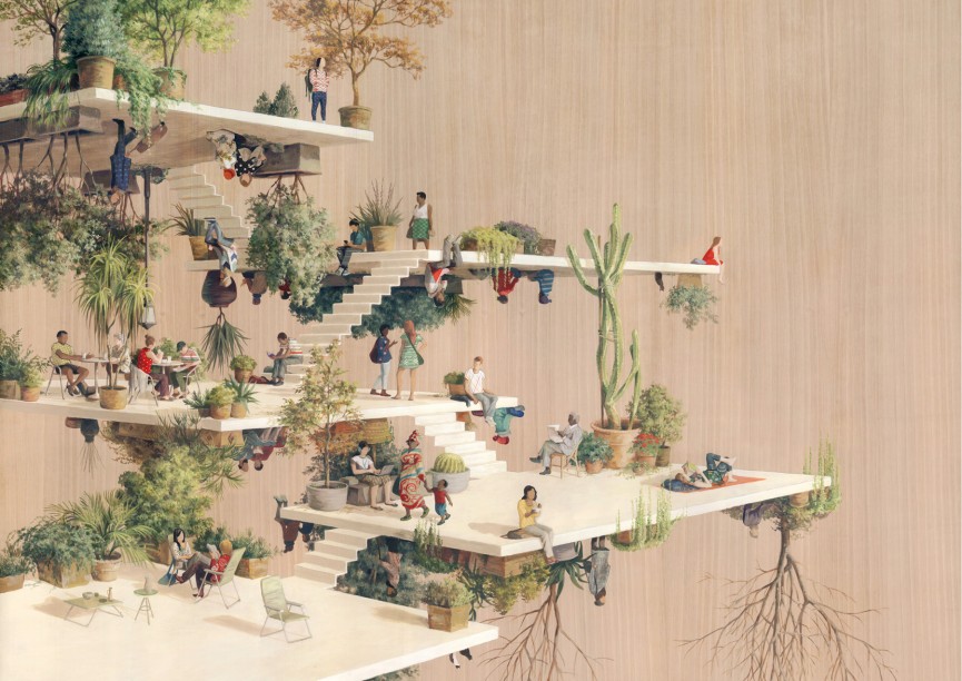 Multiple Perspective Paintings by Cinta Vidal