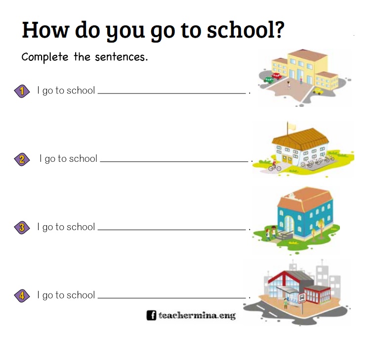 Teachermina: [activity] how do you go to school?