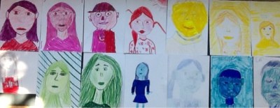 Waitsfield Elementary Art: Monochromatic Self Portraits