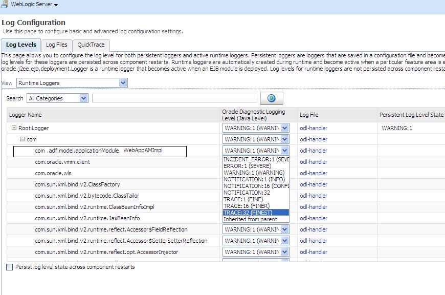 ADF Notes: Viewing ADF Log Messages on Standalone/Production Servers