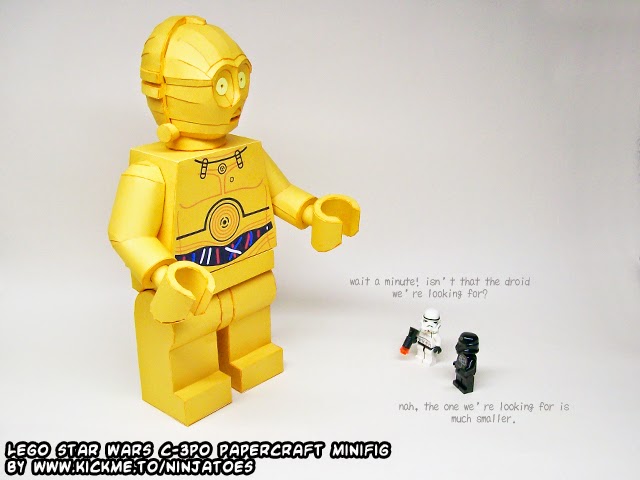 LEGO Star Wars C-3PO Minifig Papercraft | Papercraft Paradise ...