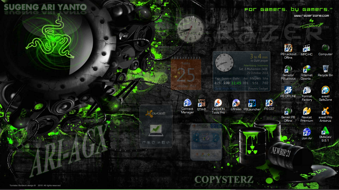 Bloger ARI-GMZ: [THEME ARI-AGX] RAZER Windows 7