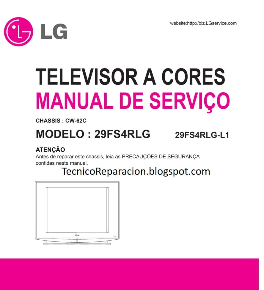29FS4RLG 29FS4RLG-1 Chassis CW-62C Diagrama TV LG | Reparación Técnica
