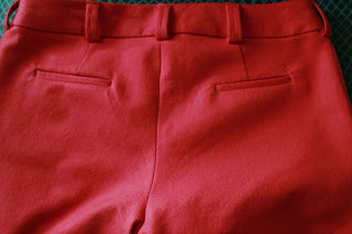 Girls in the Garden: Red Pants and Navy Ponte Top