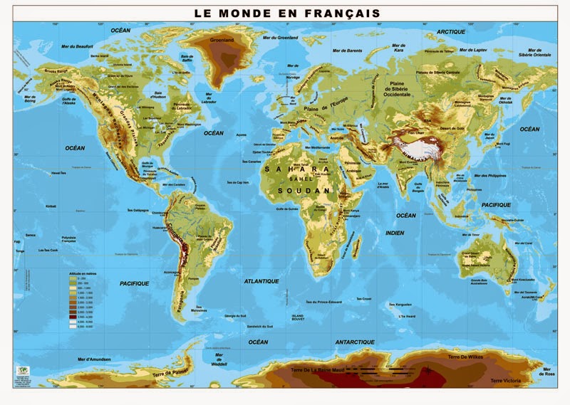 Mapa Físico del Mundo