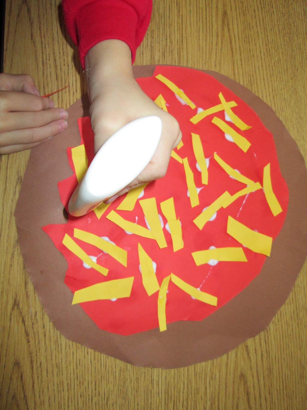 Art With A Smile: First Grade Pizza Collages at St. A