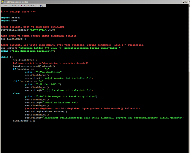 Orange Pi: ORANGE PI PYTHON UART