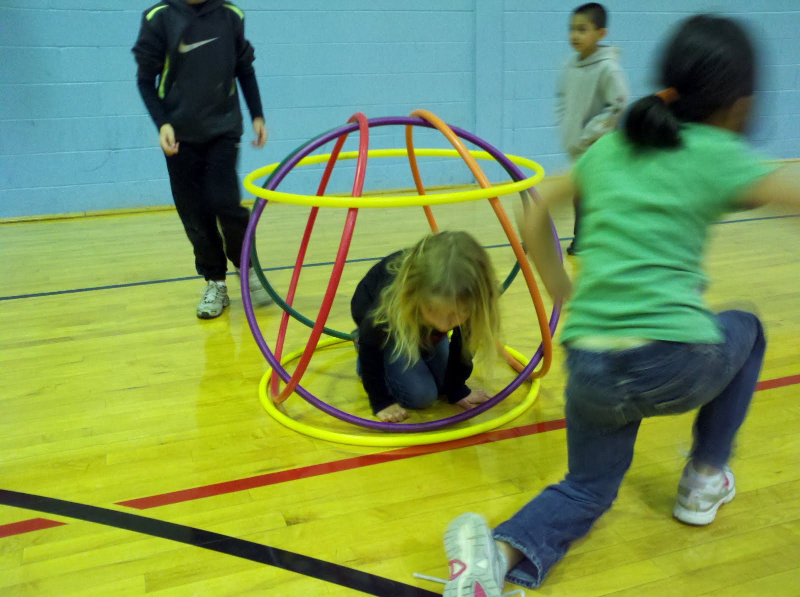Mr. Lau's Physical Education Class: Cooperative games and activities