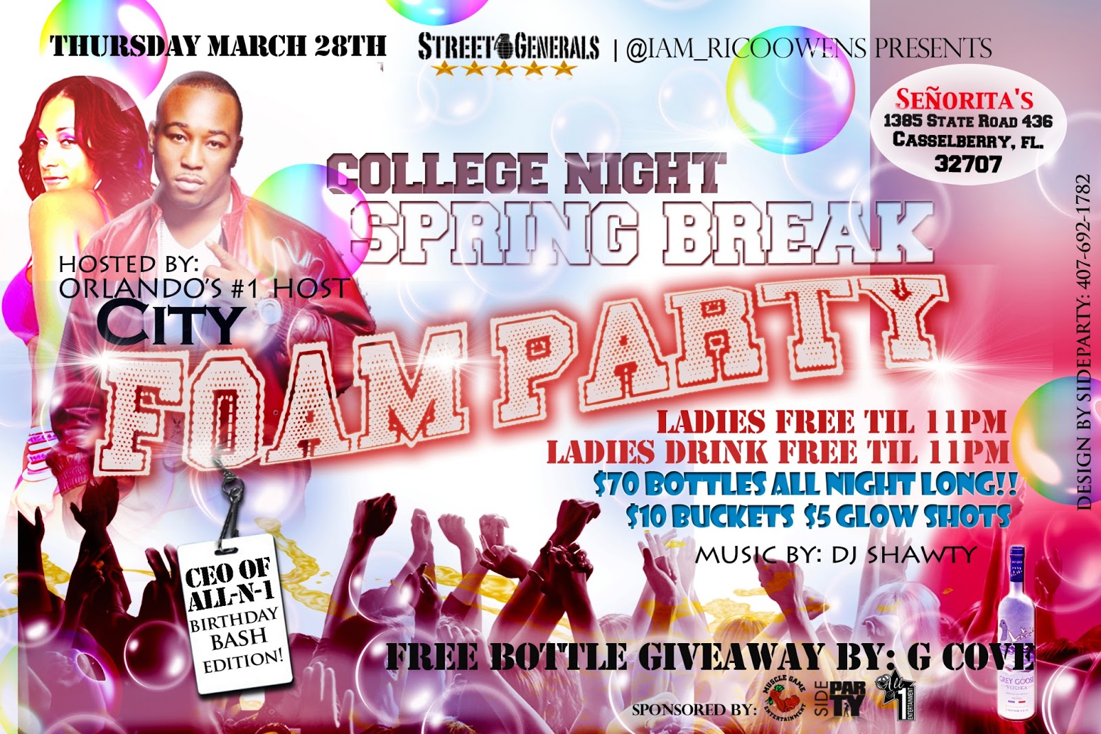 .: #TONIGHT College Night Spring Break FOAM PARTY!!