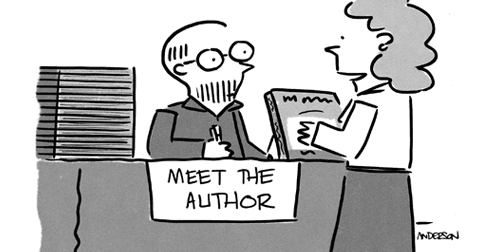 Mystery Fanfare: Cartoon of the Day: Meet the Author
