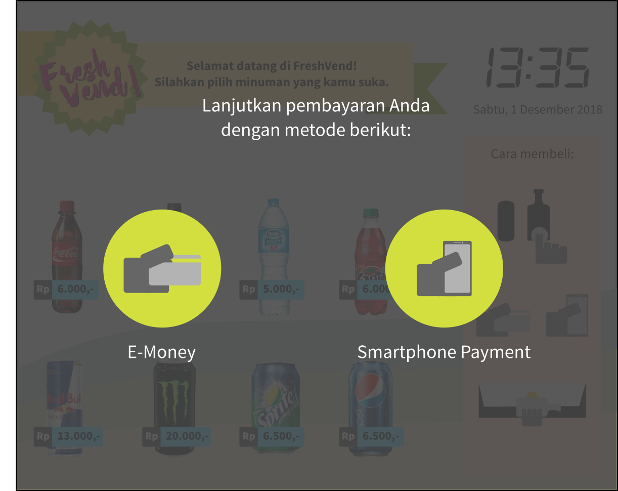 Tugas: Desain Tampilan Aplikasi Pada Vending Machine Digital - TechnoSantri