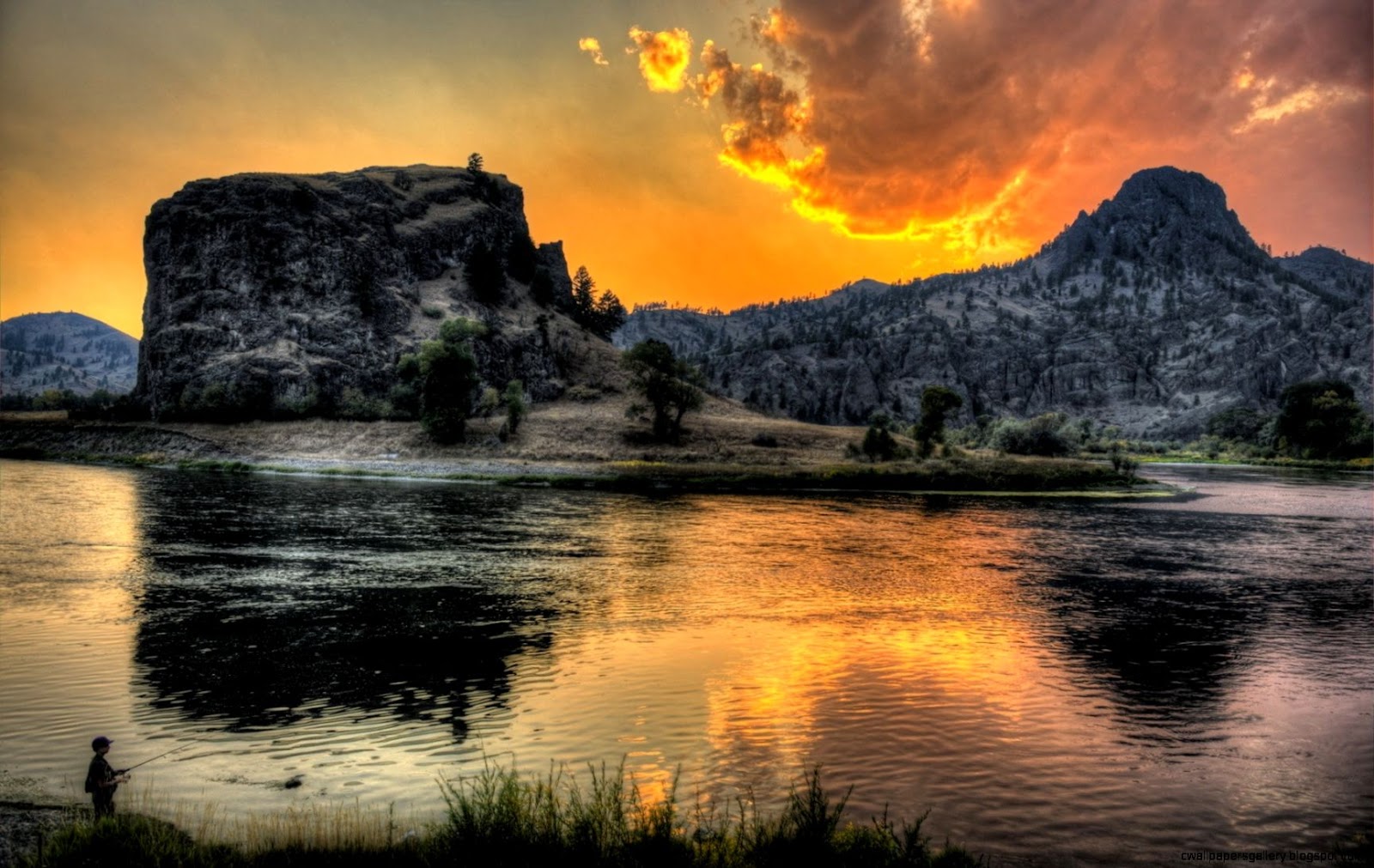 Mountain River Sunset | Wallpapers Gallery