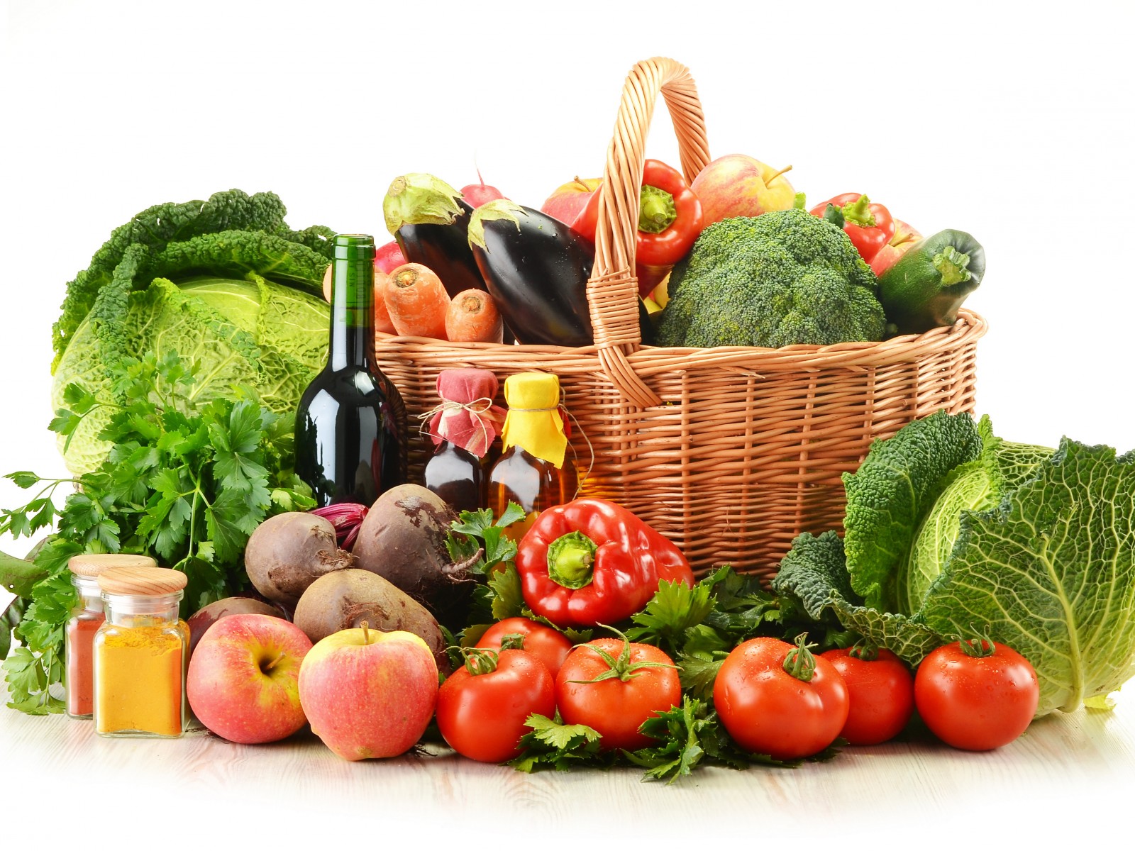 Canasta de frutas y verduras - Imagui