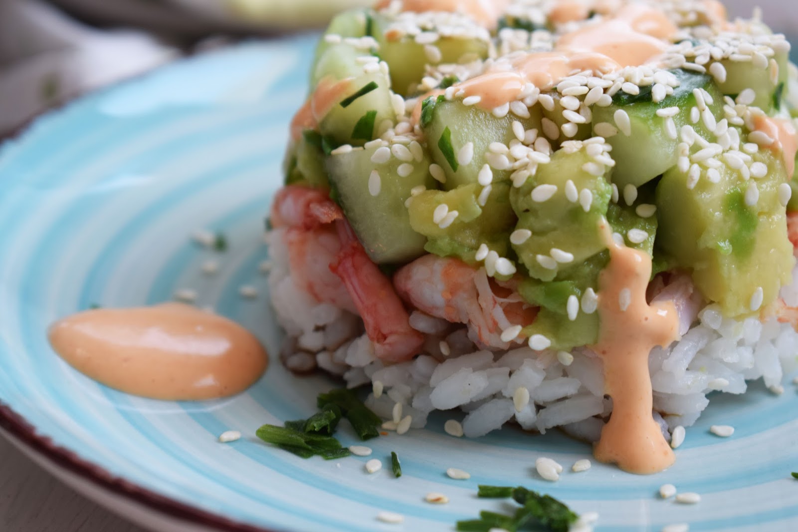 Smaskelismaskens: Spicy California shrimp stack