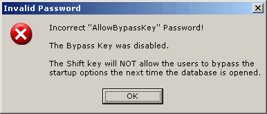OAS Online: How To Disable/Enable the Shift Bypass Key in Microsoft Access: