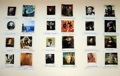 Art Appreciation: Level 6. Matching artist to the painting Montessori ...