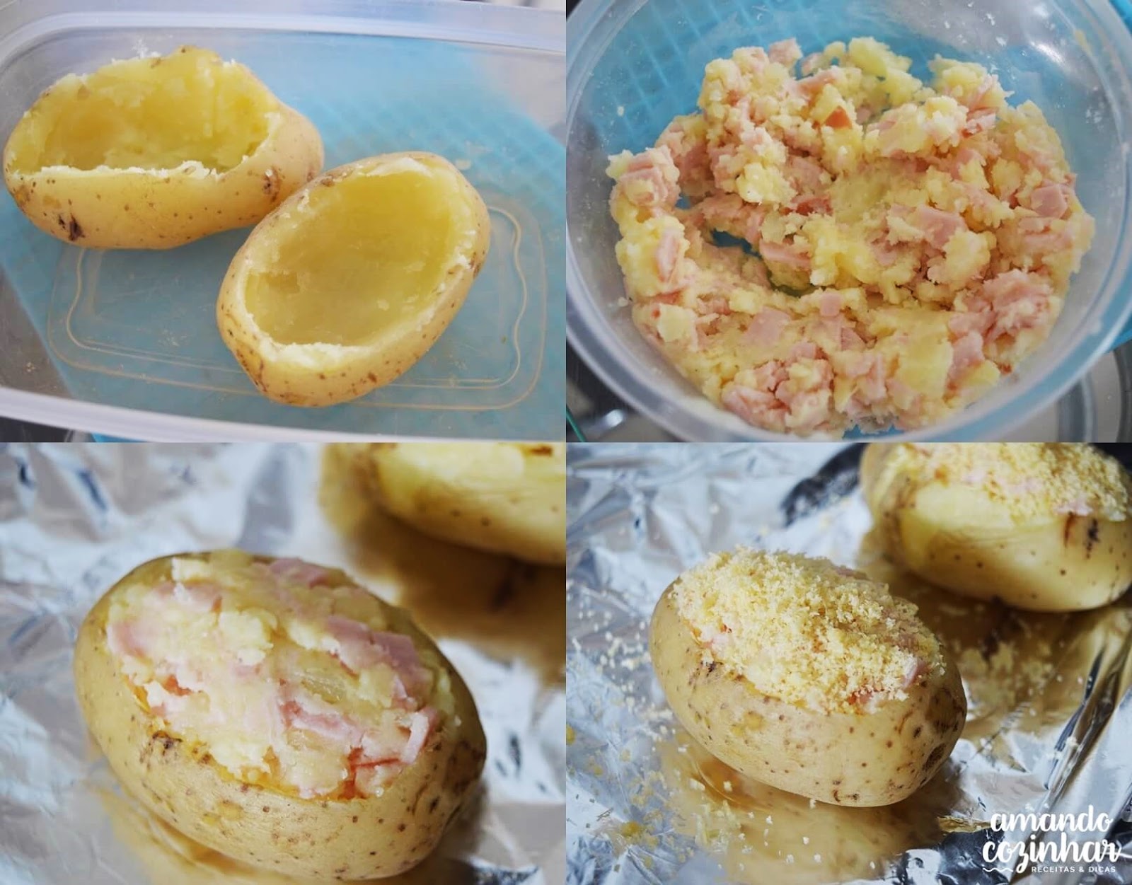 Batata recheada fácil - Amando Cozinhar