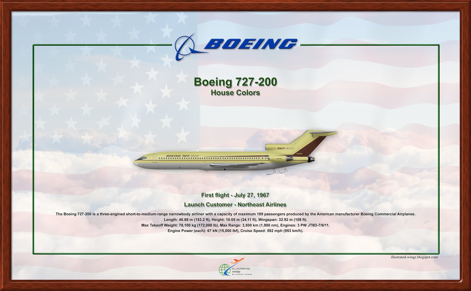 Illustrated Wings: House Color Series - Boeing 727-200