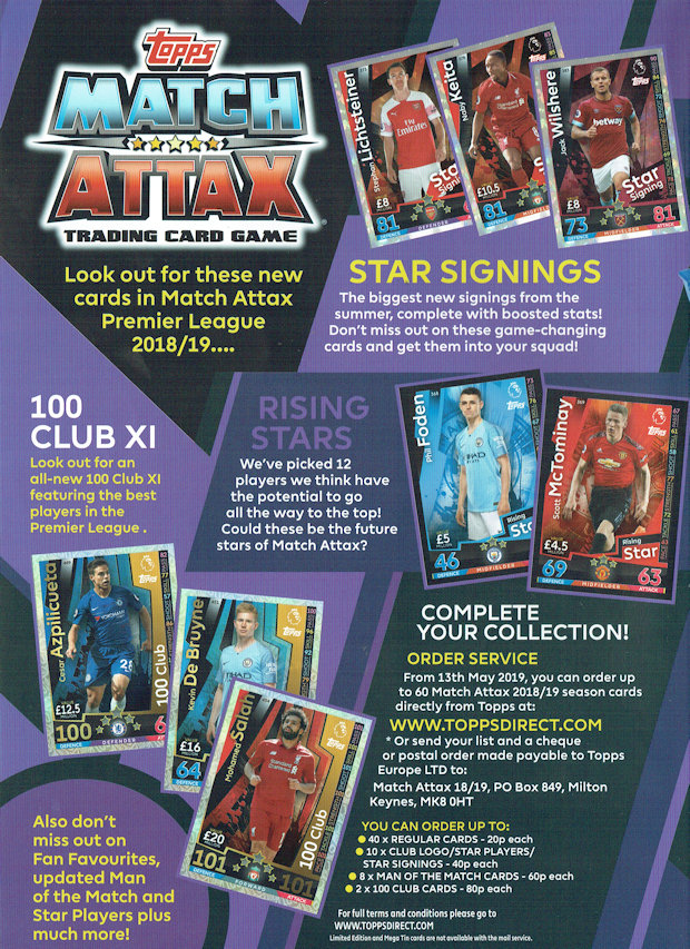 Football Cartophilic Info Exchange: Topps - Match Attax 2018/19 (037 ...