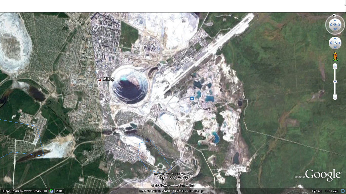 earth's geography: Mirny : World’s Biggest Diamond Mine