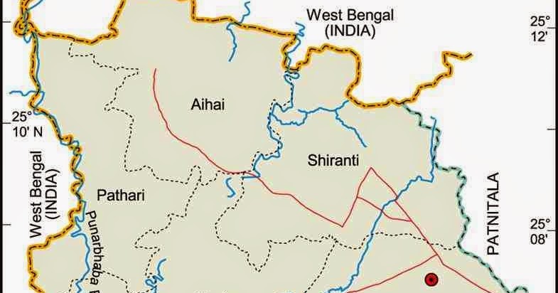 Sapahar Upazila Map, Naogaon District, Bangladesh