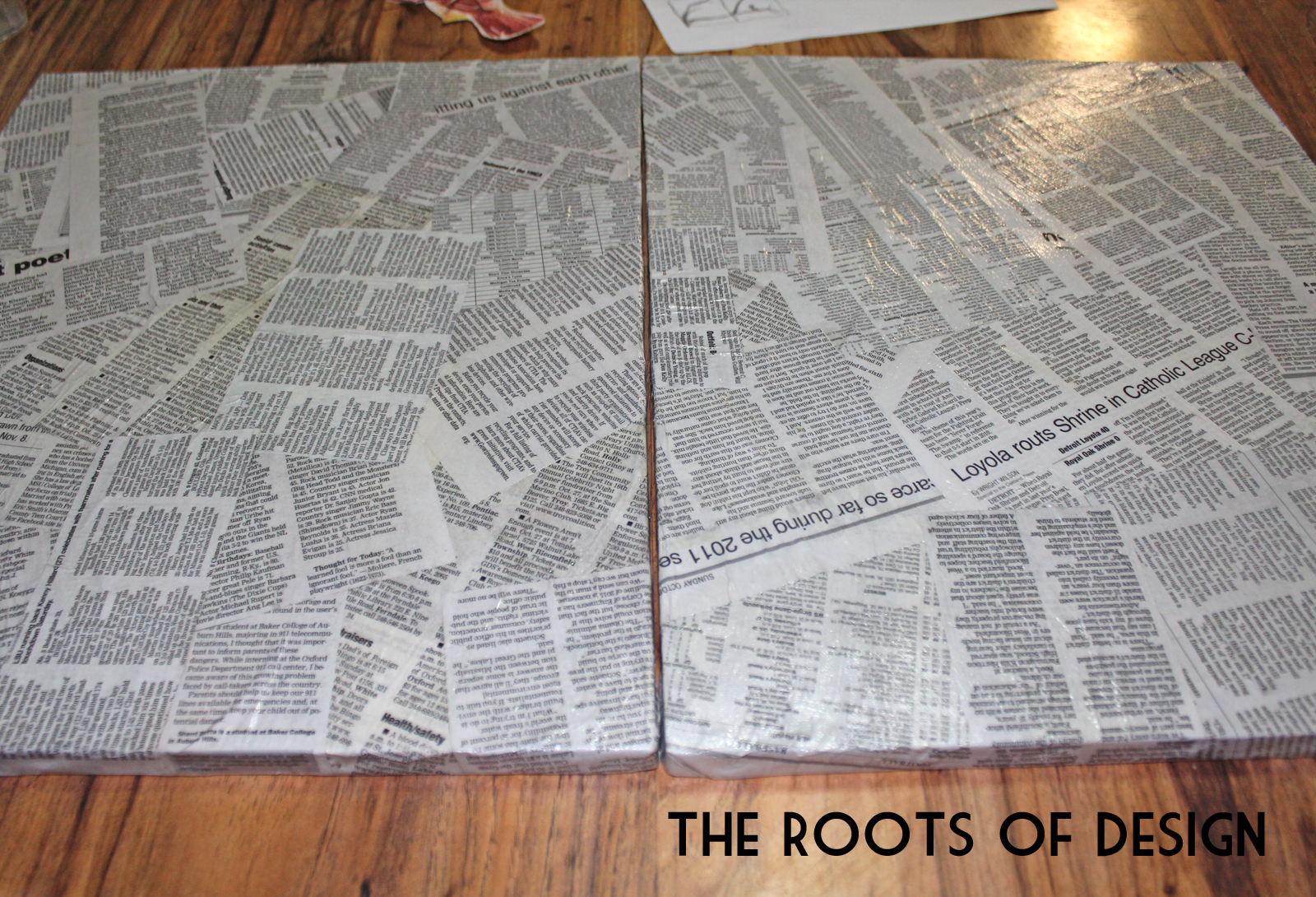 The Roots of Design: DIY Newspaper Art