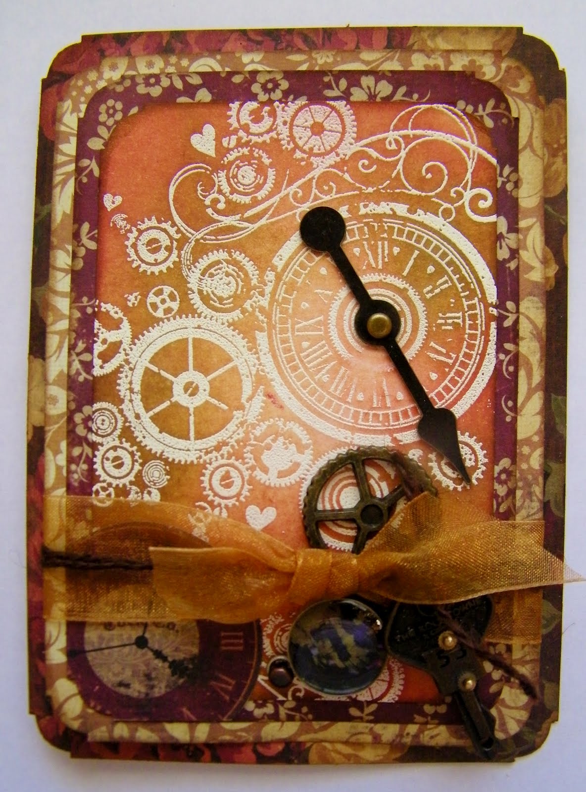 Pam Bray Designs: A Girl with Flair: Steampunk Card