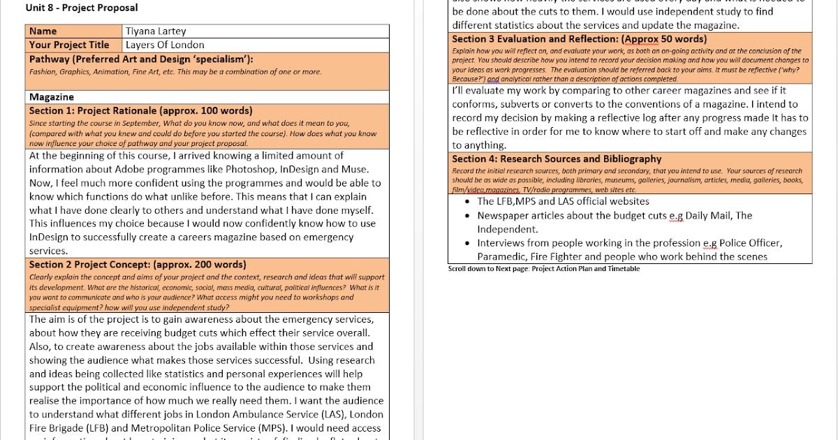 Final Major Project Unit 8: Proposal, Plan & Pecha Kucha