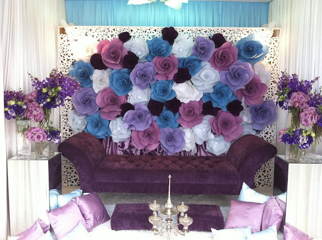 Kawasan Lynn Damya: DIY Bunga Besar-besar Sebagai Hiasan Backdrop